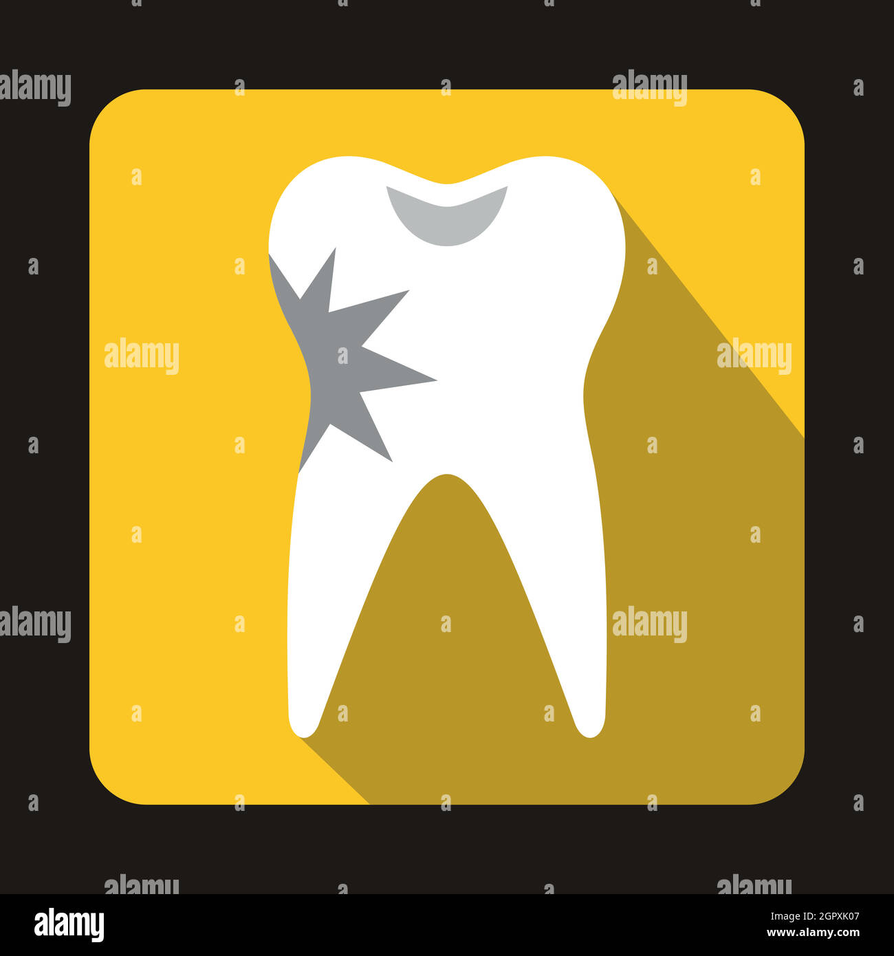 Cracked tooth icon hi-res stock photography and images - Alamy