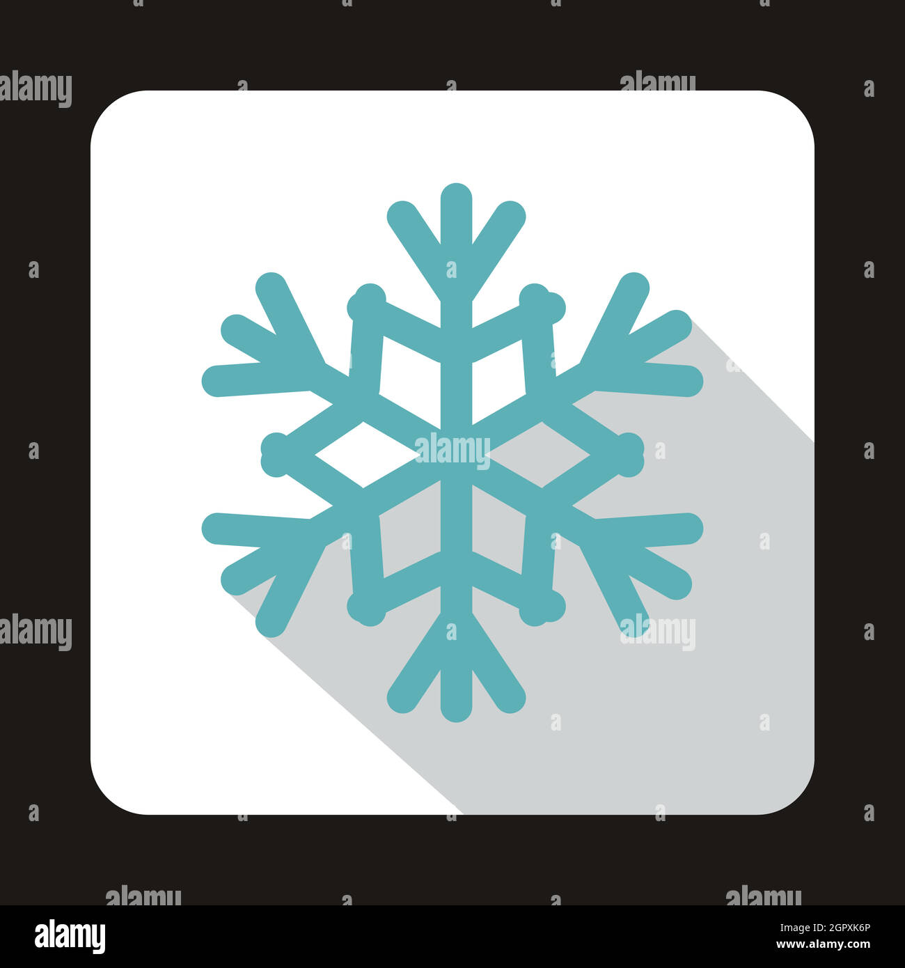 Snowflake icon in flat style Stock Vector Image & Art - Alamy