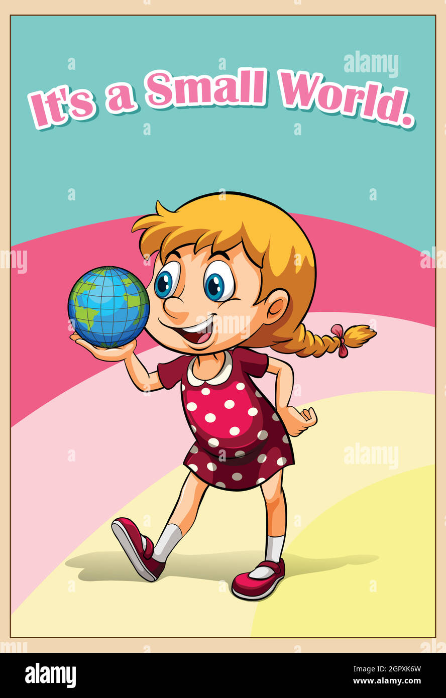 Girl child holding small Stock Vector Images - Alamy