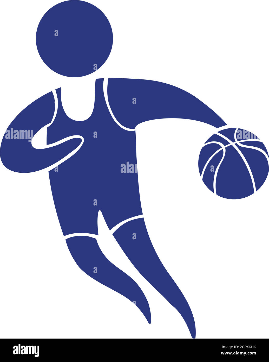 Basketball icon in blue color Stock Vector Image & Art - Alamy