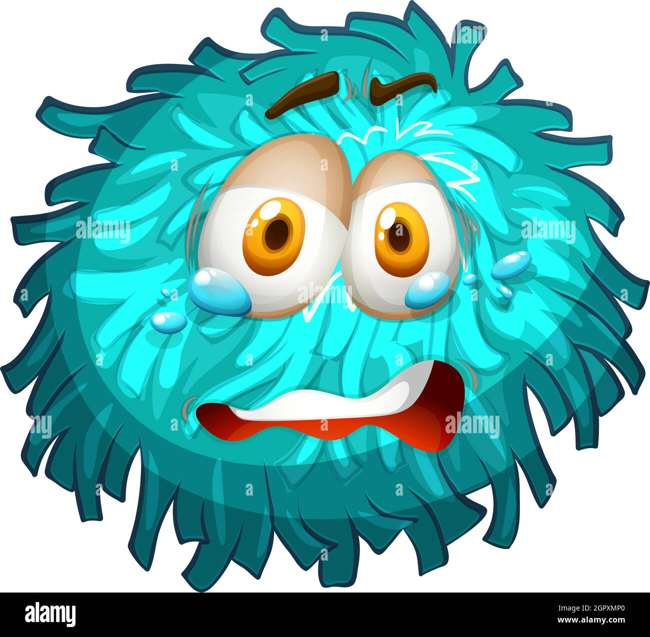 Pom-pom with crying face Stock Vector Image & Art - Alamy