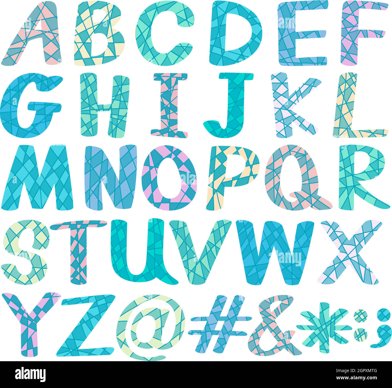 Blue handwriting Stock Vector Images - Alamy