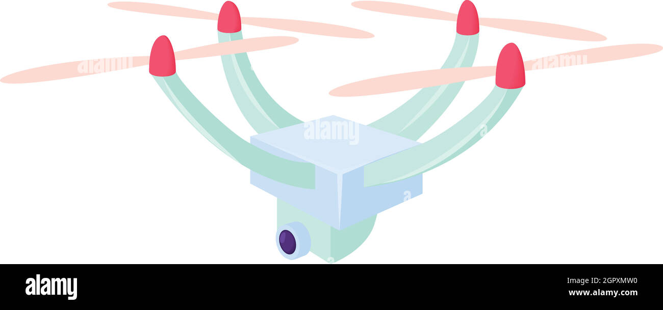 Drone with camera icon, cartoon style Stock Vector Image & Art - Alamy