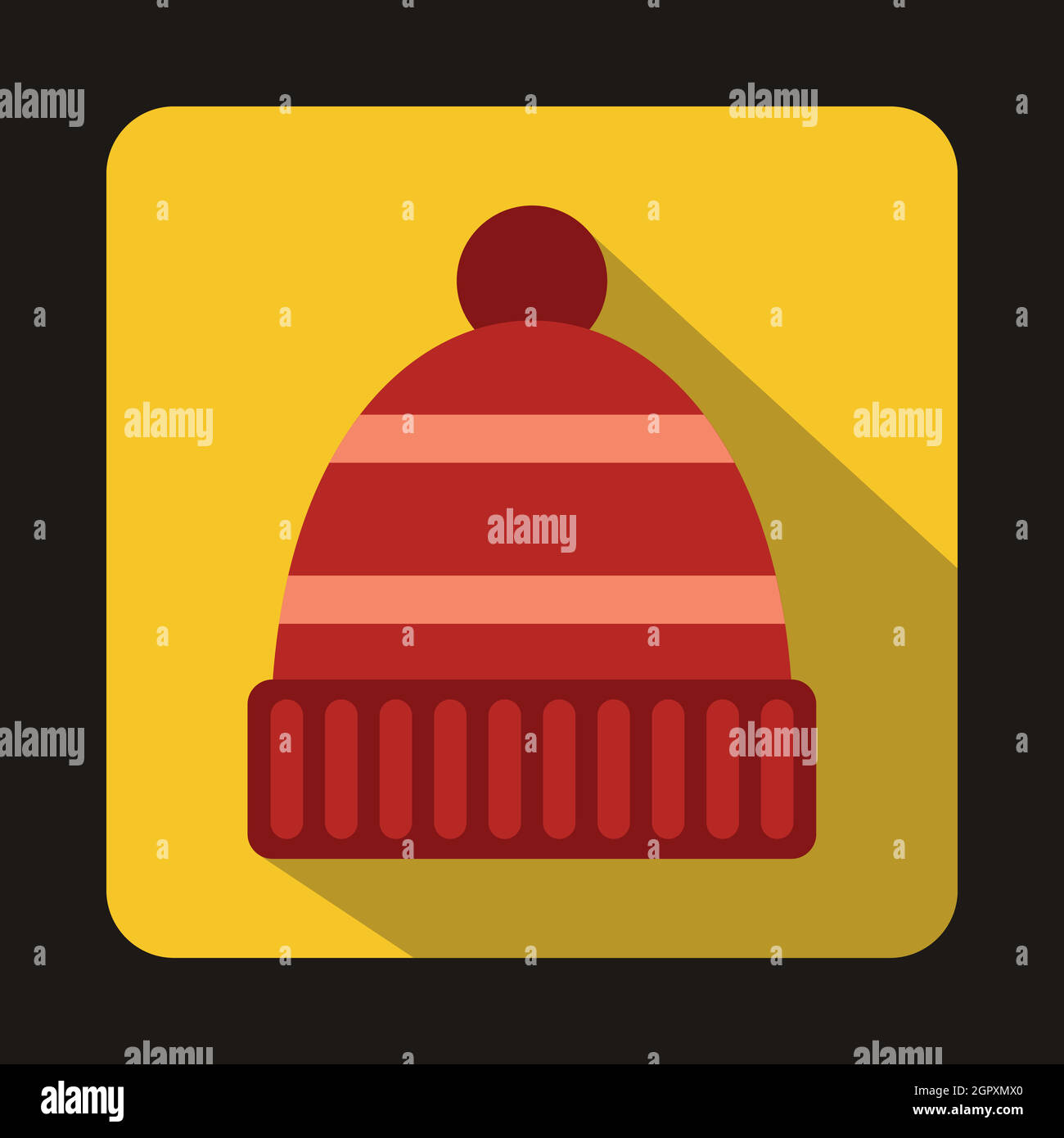 Red hat icon in flat style Stock Vector Image & Art - Alamy
