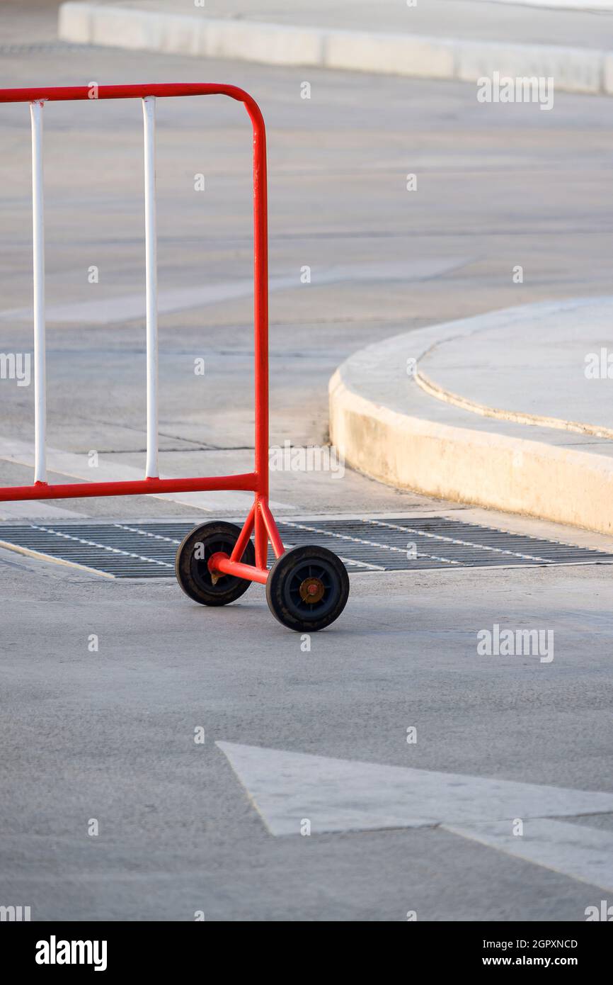 Barricade footpath barricade hi-res stock photography and images - Alamy