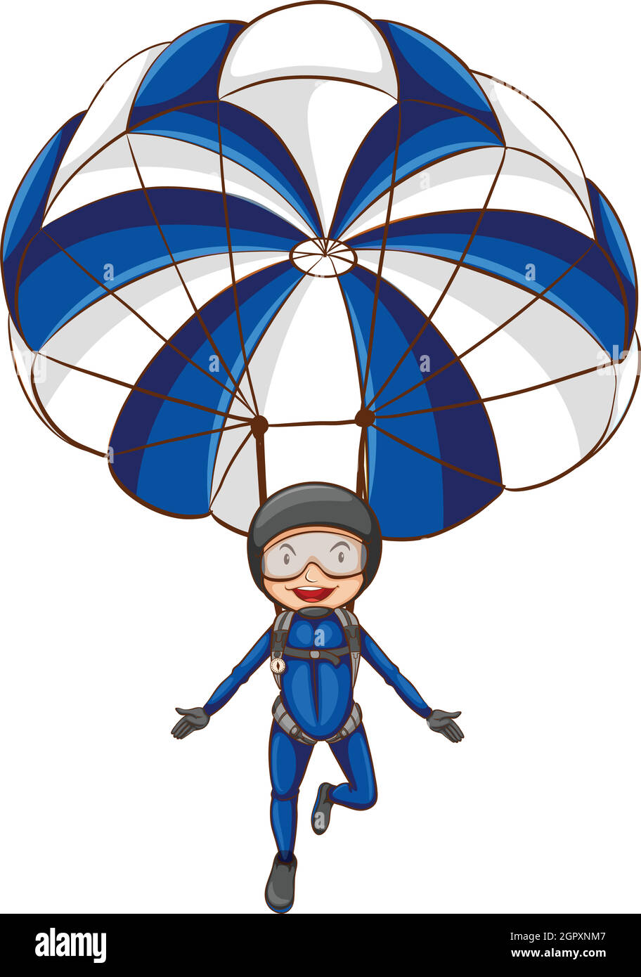 A sketch of a parachute with a boy Stock Vector Image & Art - Alamy