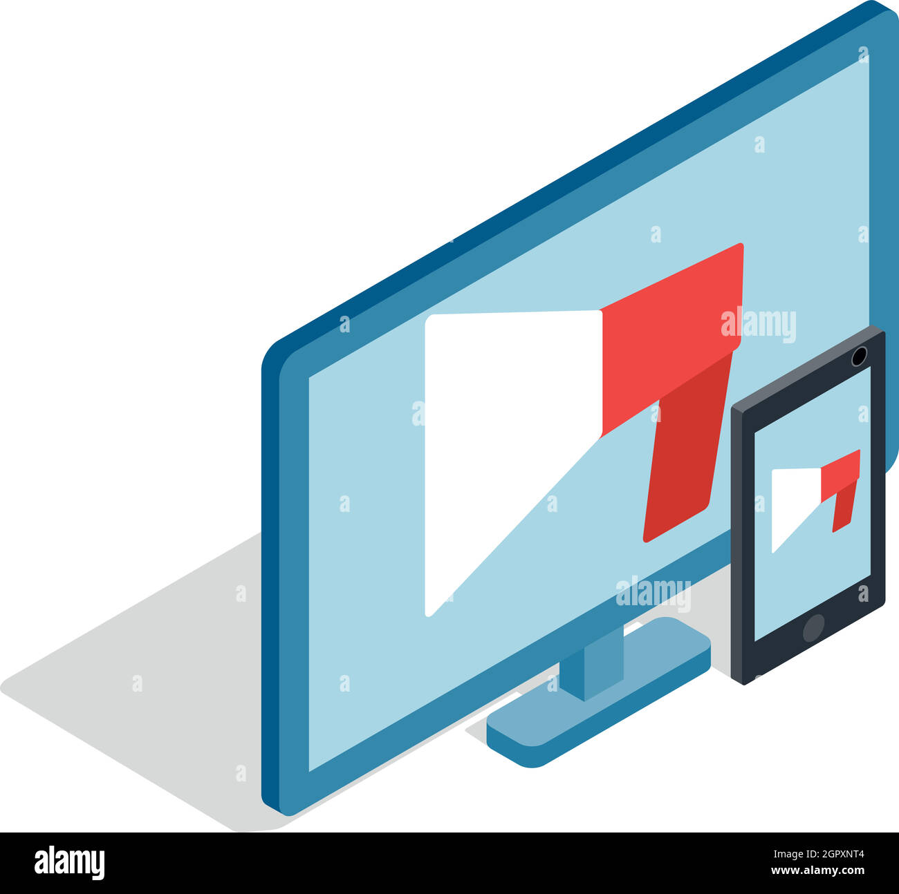 3d illustration blank tablet Stock Vector Images - Alamy