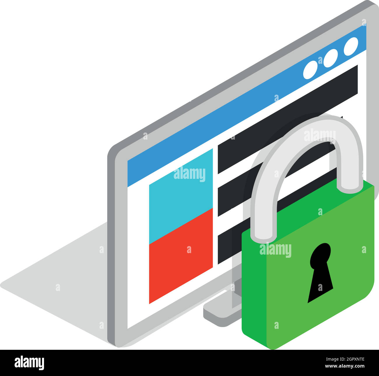 Computer monitor security Stock Vector Images - Alamy