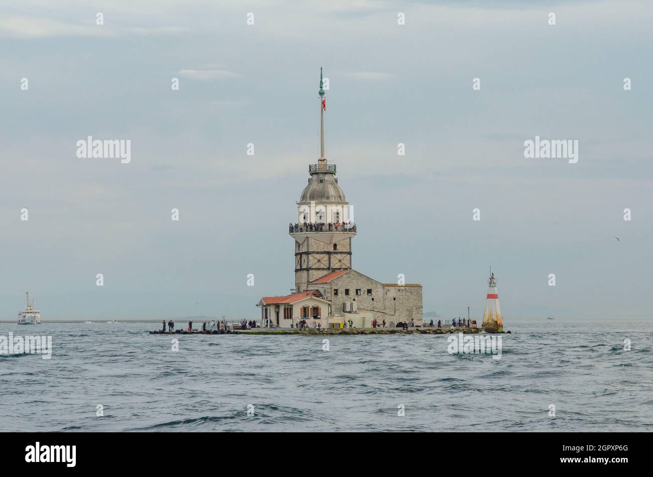 The Maiden's Tower on the Bosphorus (Turkish: Kiz kulesi - Maiden's ...