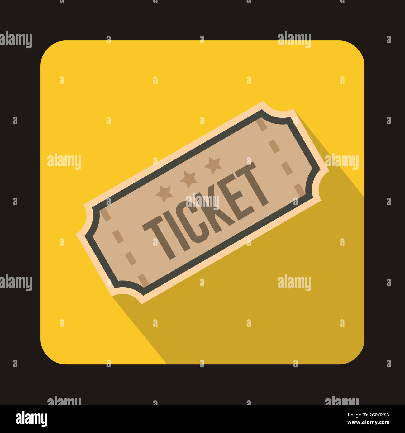 Ticket icon in flat style Stock Vector Image & Art - Alamy
