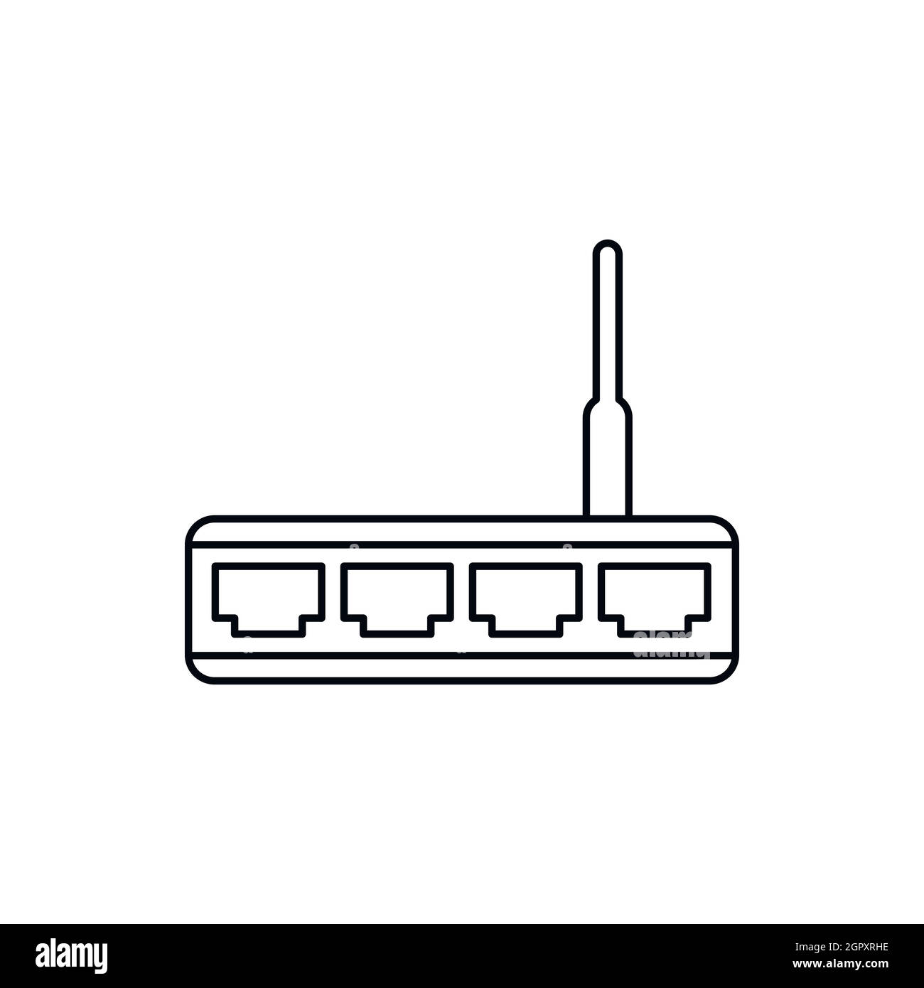 Router icon, outline style Stock Vector Image & Art - Alamy