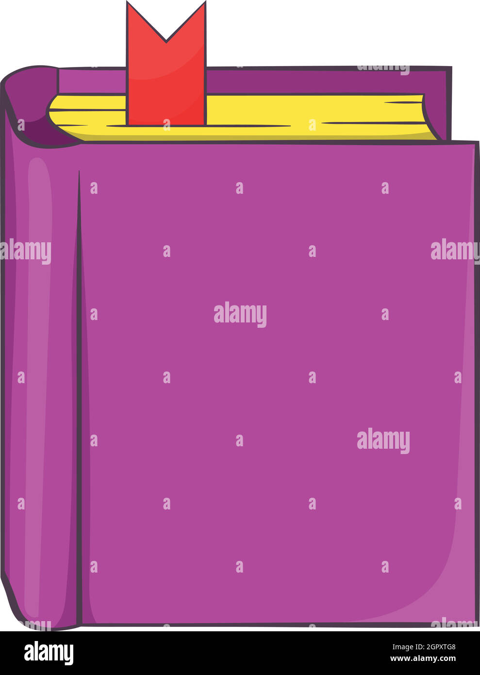 Thick book with bookmark icon, cartoon style Stock Vector Image & Art ...