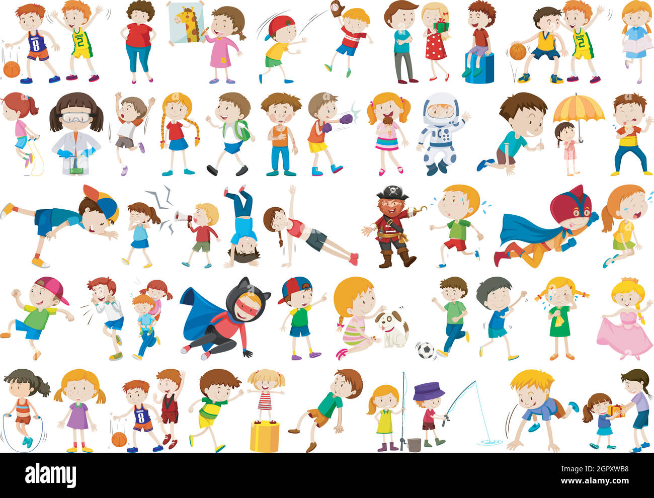 Kids characters Cut Out Stock Images & Pictures - Alamy