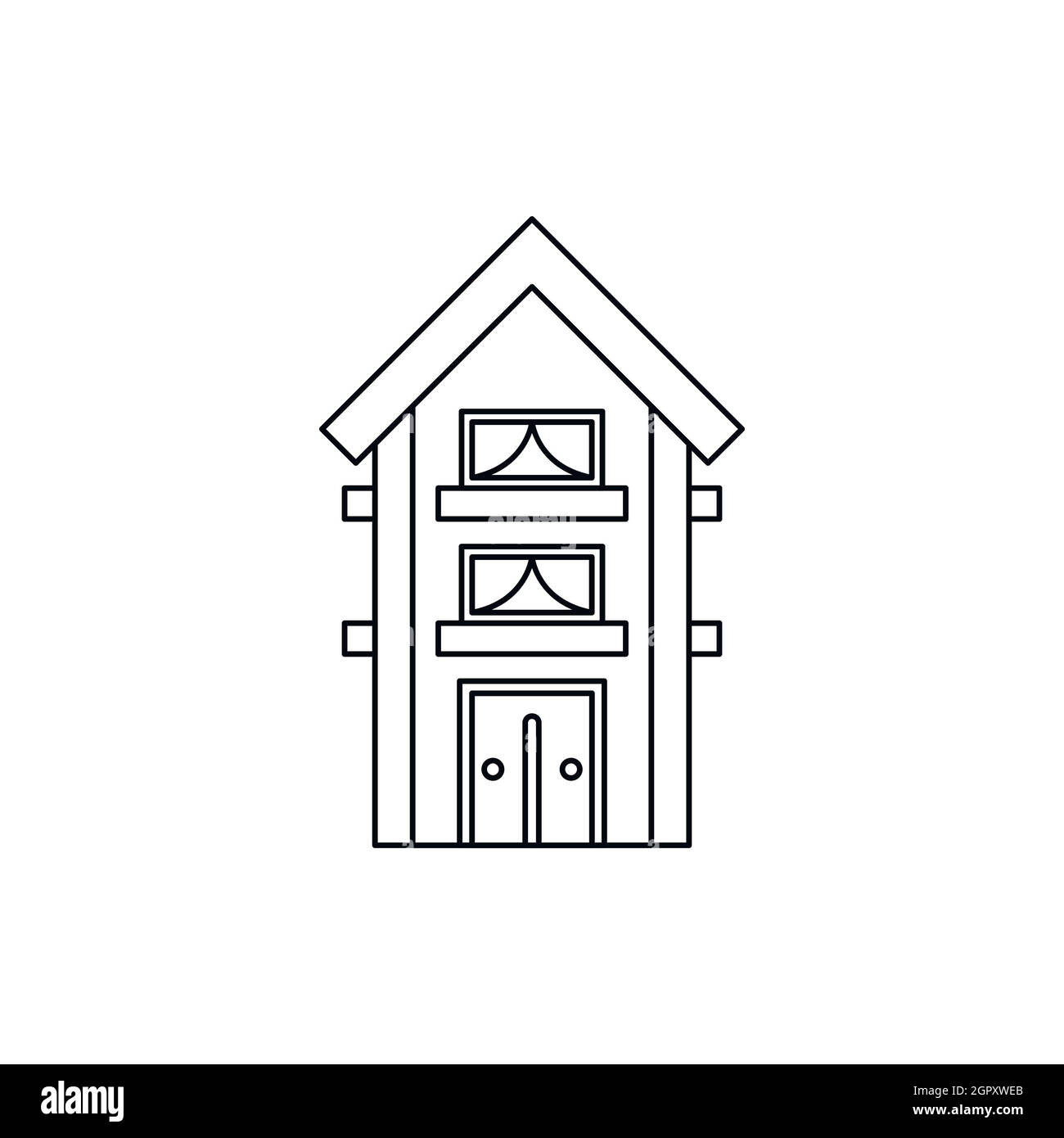 Small two storey structure Cut Out Stock Images & Pictures - Alamy