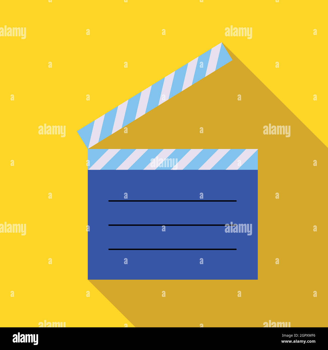 Movie clapper icon in flat style Stock Vector Image & Art - Alamy