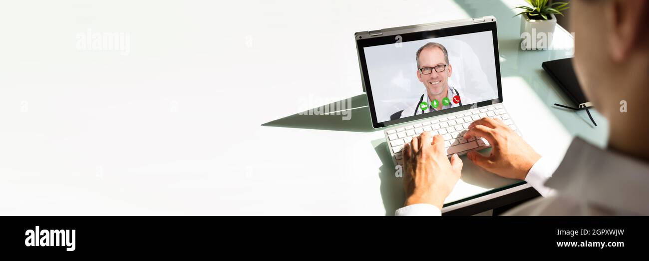 Telemedicine Online Training Conference With Doctor. Elearning Medical ...