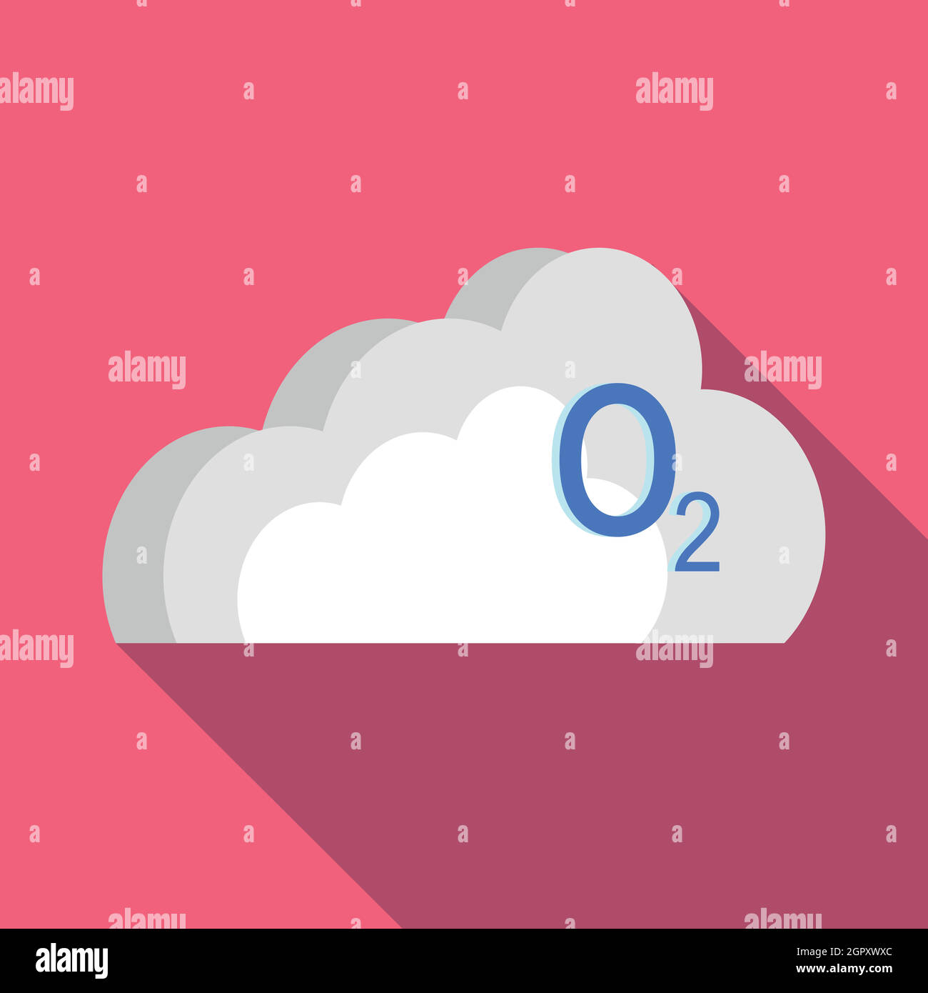 O2 cloud icon in flat style Stock Vector Image & Art - Alamy