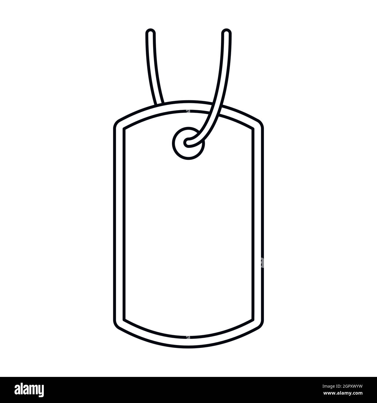 White military dog tag icon hi-res stock photography and images - Alamy