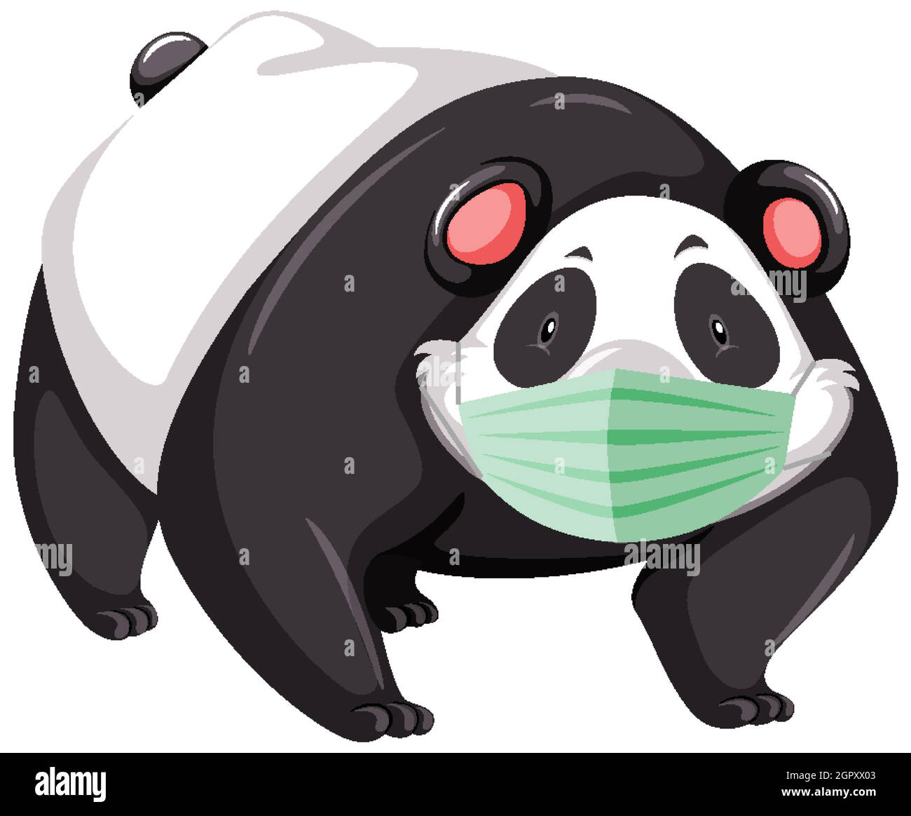 Panda cartoon character wearing mask Stock Vector Image & Art - Alamy