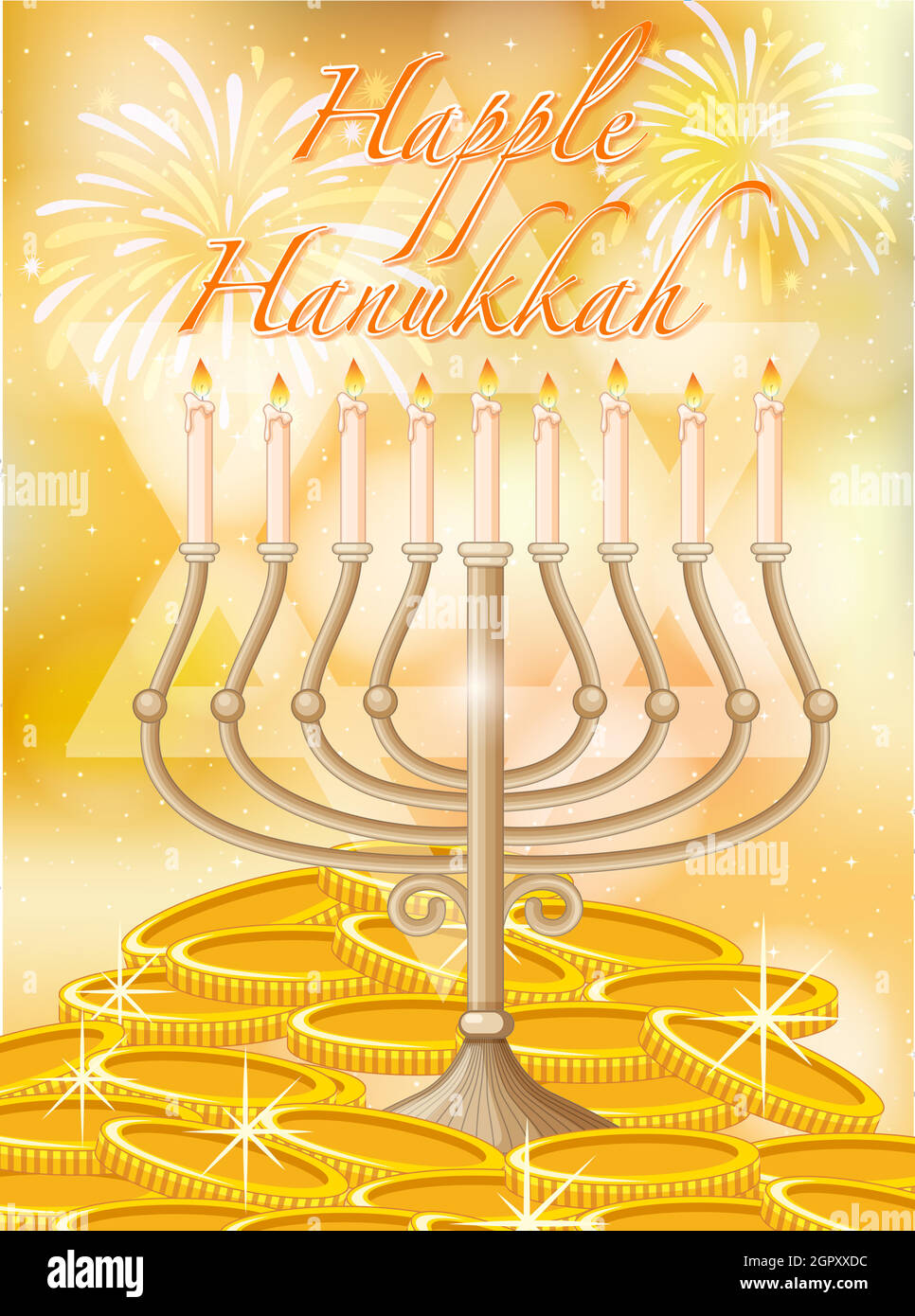 Happy hanukkah celebration jewish Stock Vector Images - Alamy