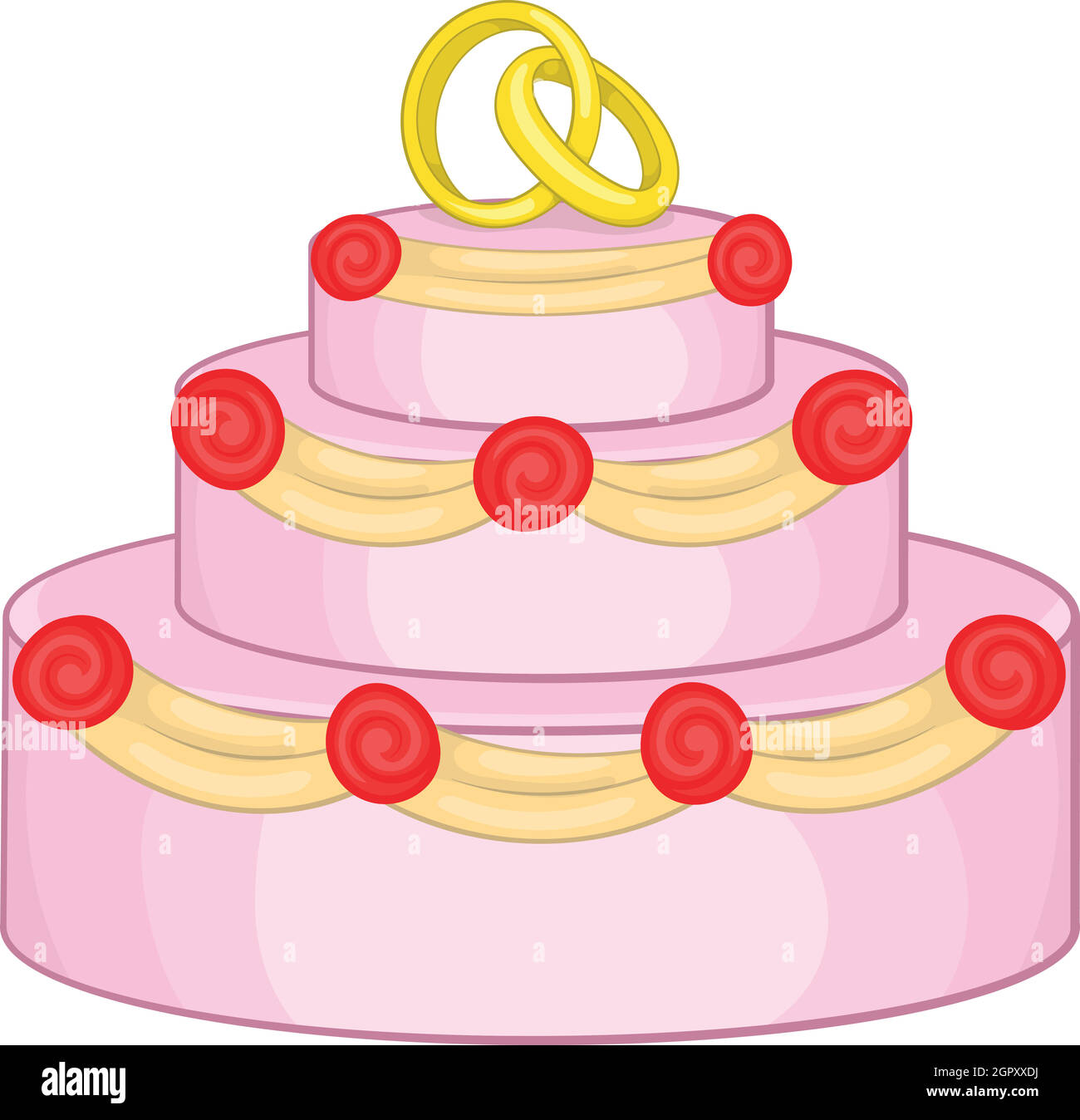 Cartoon Wedding Cake