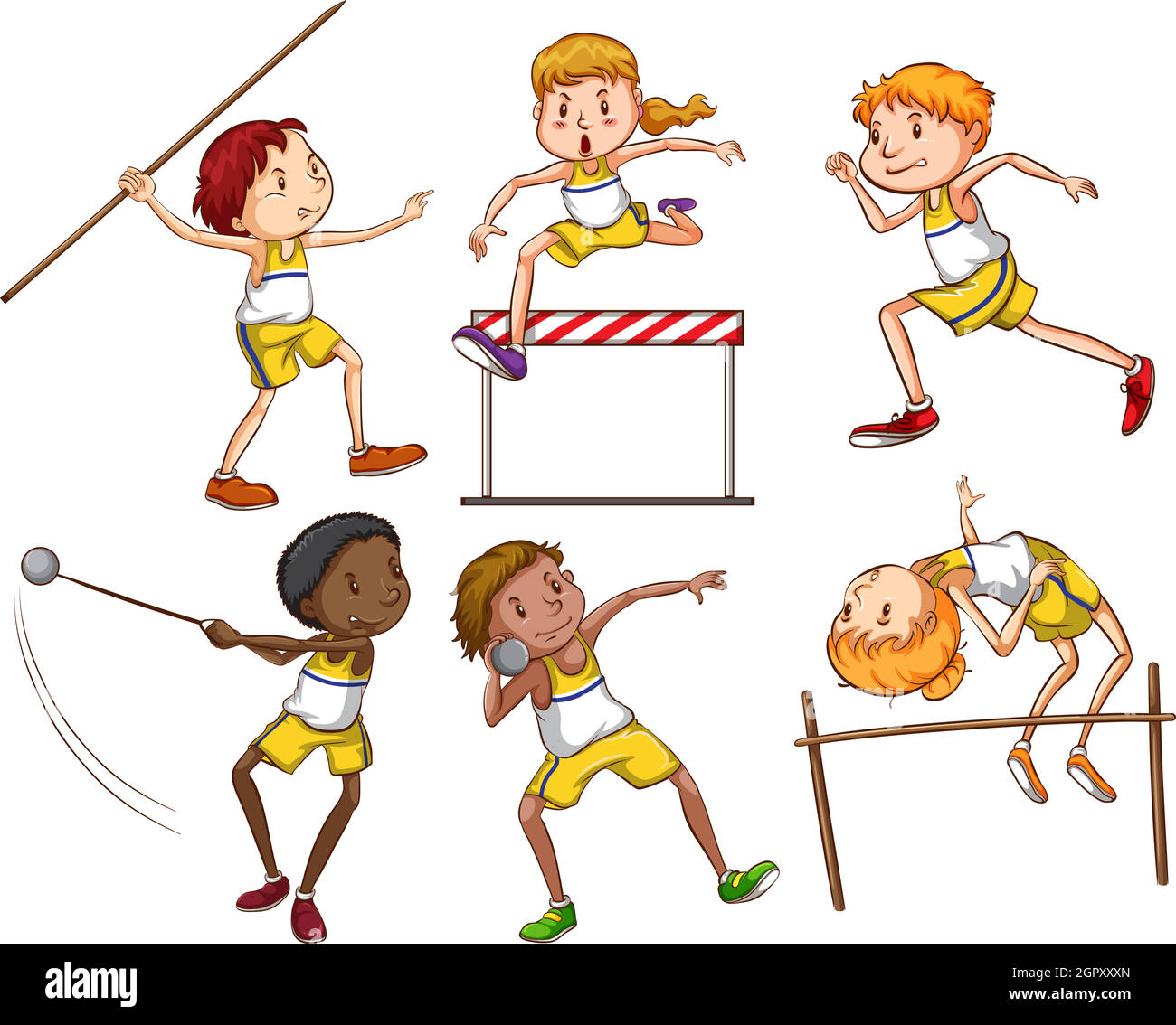 Kids Track And Field Clipart