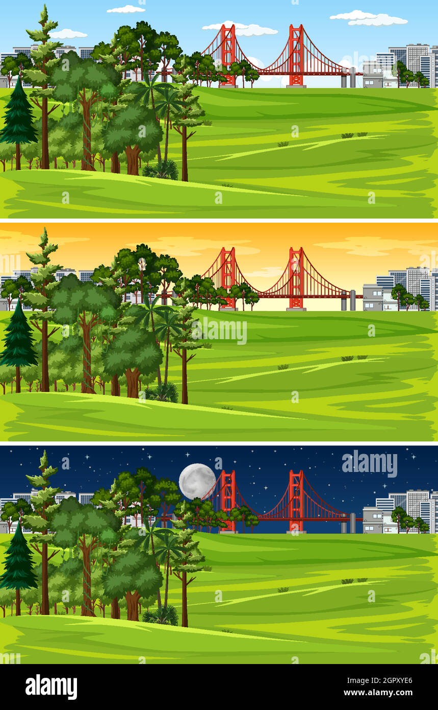 Sun different times Stock Vector Images - Alamy