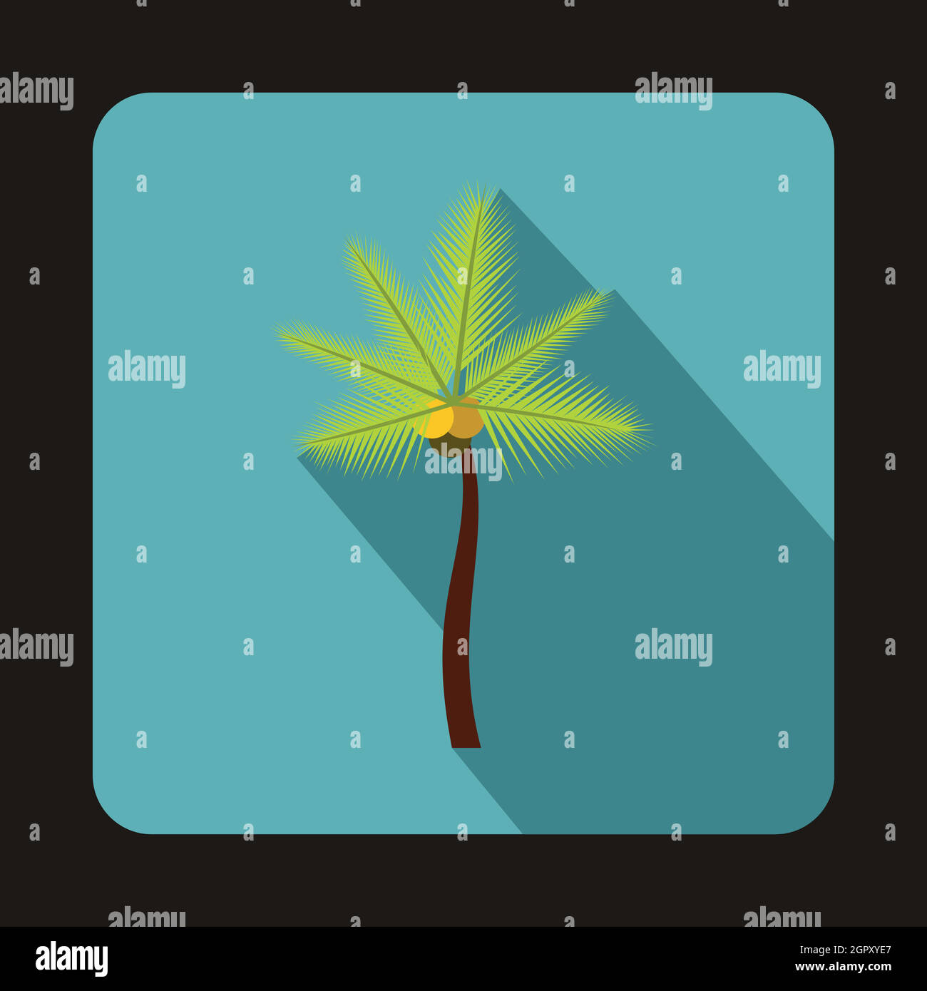 Green coconut vector Stock Vector Images - Alamy
