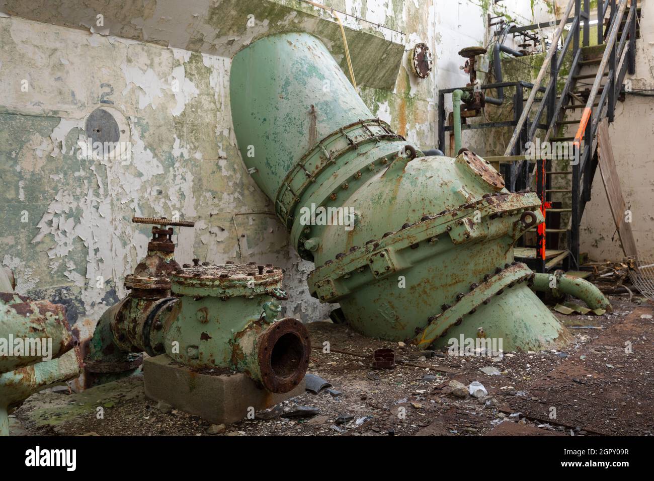 Inside Sea Water Pump House 1, Octel Bromine Works Stock Photo - Alamy