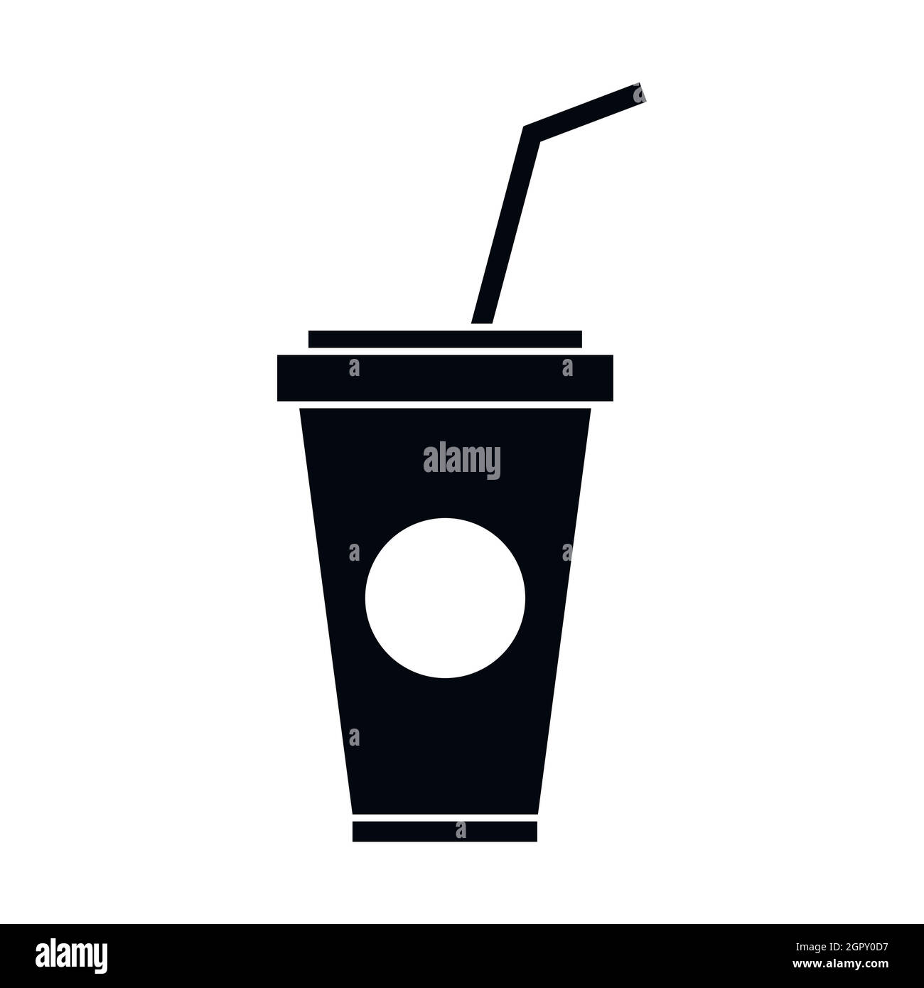 Paper cup with straw icon, simple style Stock Vector Image & Art - Alamy