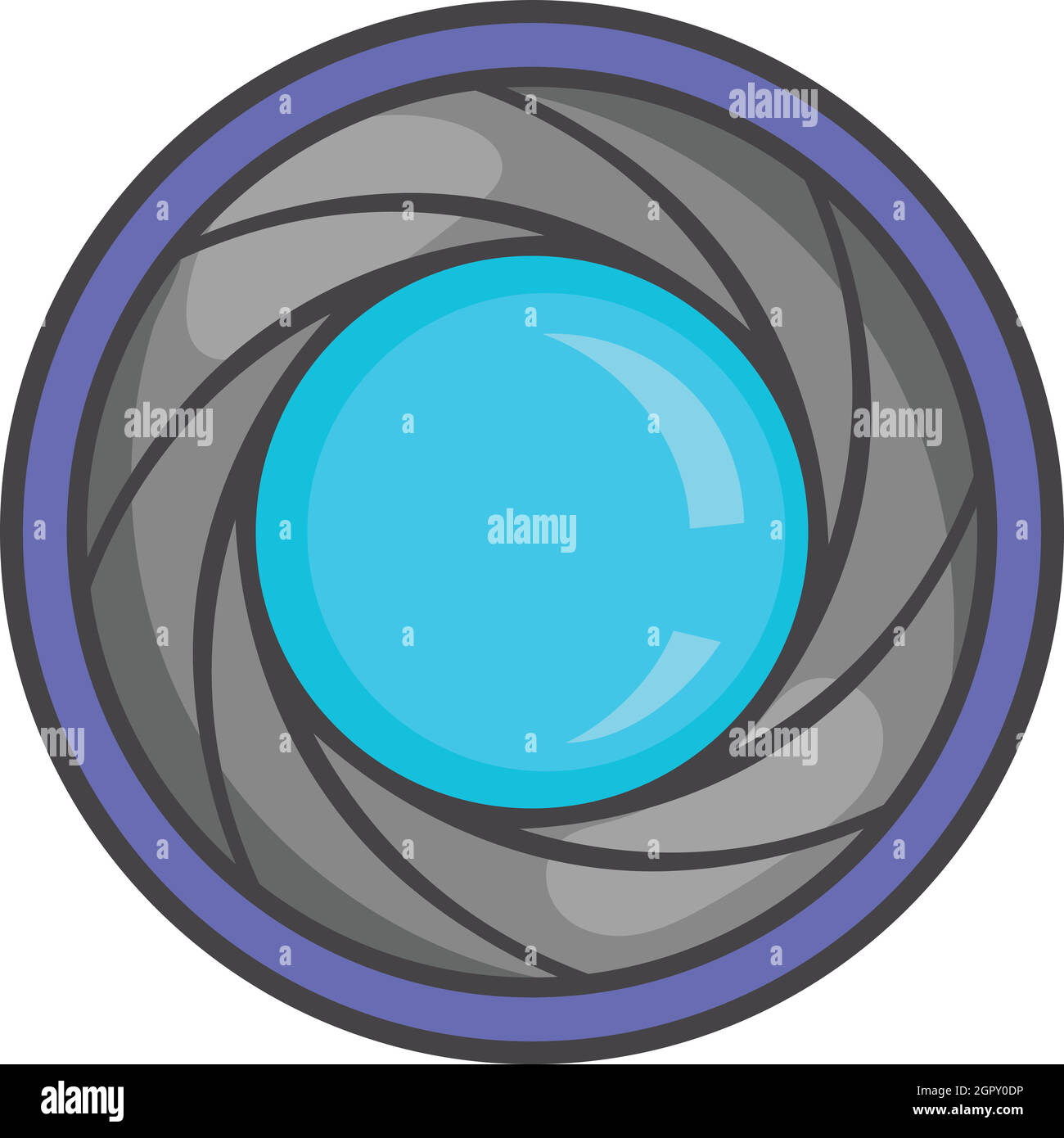 Camera aperture icon in cartoon style Stock Vector Image & Art - Alamy