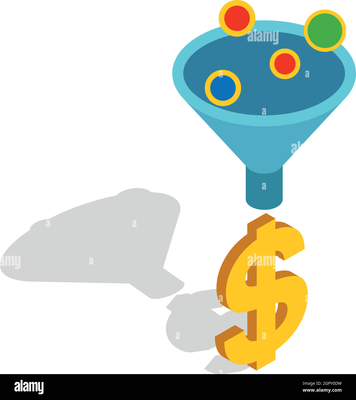 Conversion rate funnel icon Cut Out Stock Images & Pictures - Alamy