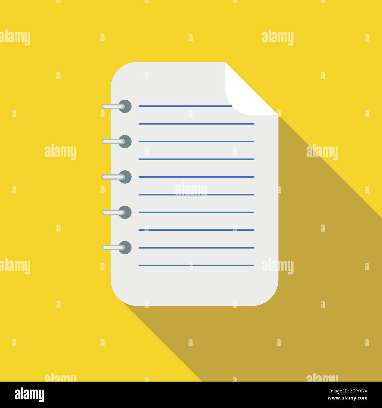 Lined sheet of paper icon, flat style Stock Vector Image & Art - Alamy