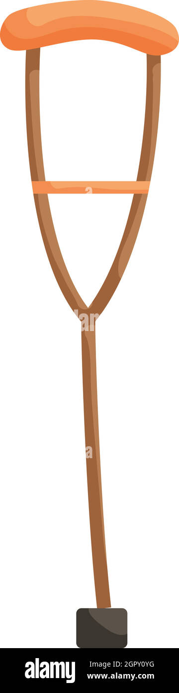 Wooden crutch icon, cartoon style Stock Vector Image & Art - Alamy