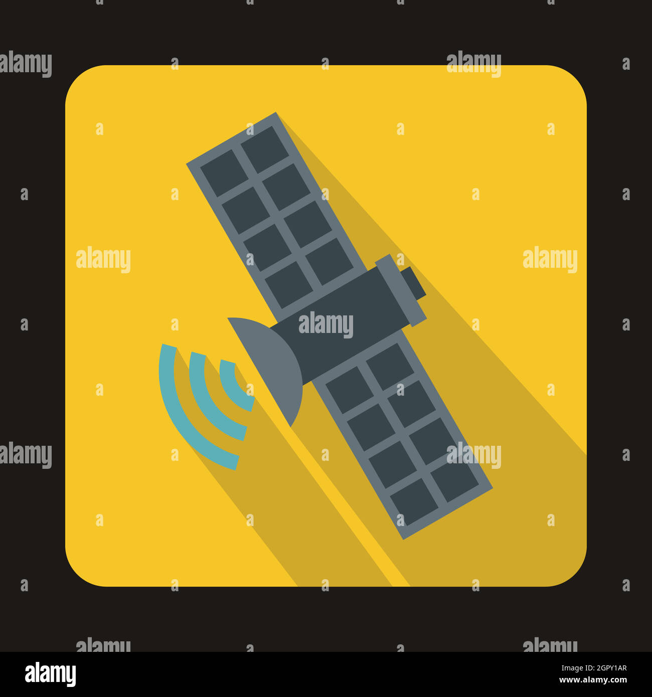 Space satellite icon in flat style Stock Vector Image & Art - Alamy
