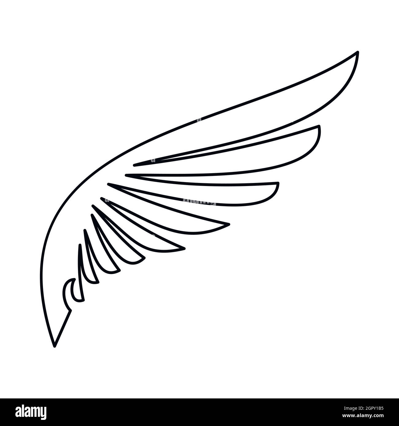 Wing icon, outline style Stock Vector Image & Art - Alamy
