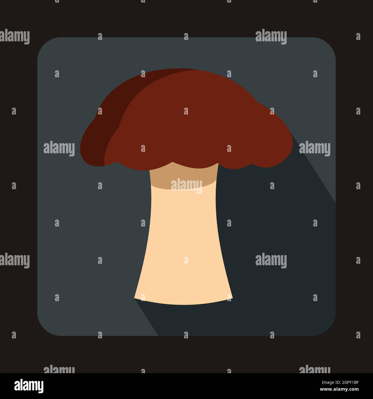 Mushroom icon in flat style Stock Vector Image & Art - Alamy
