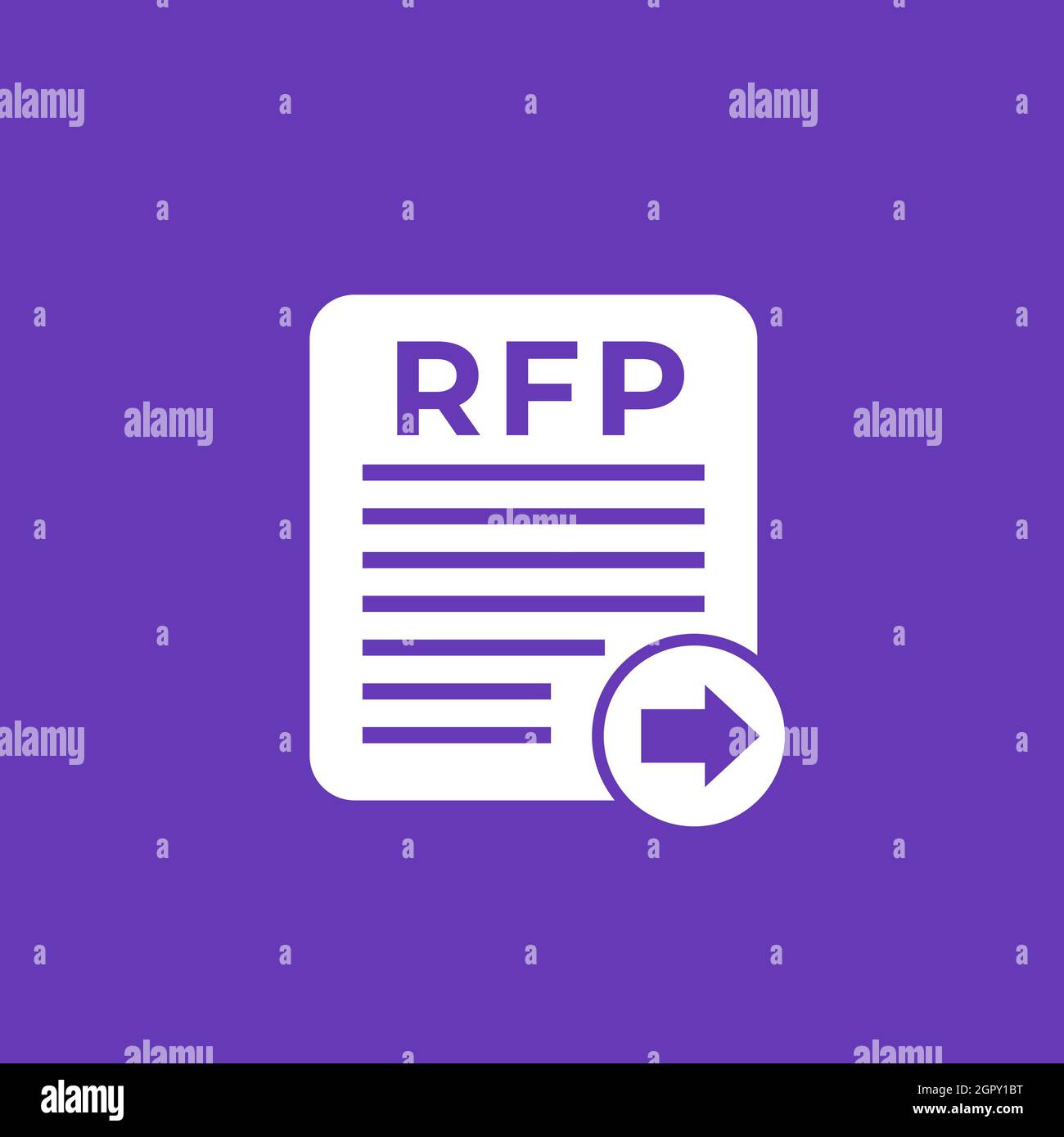 RFP, send request for a proposal icon Stock Vector Image & Art - Alamy