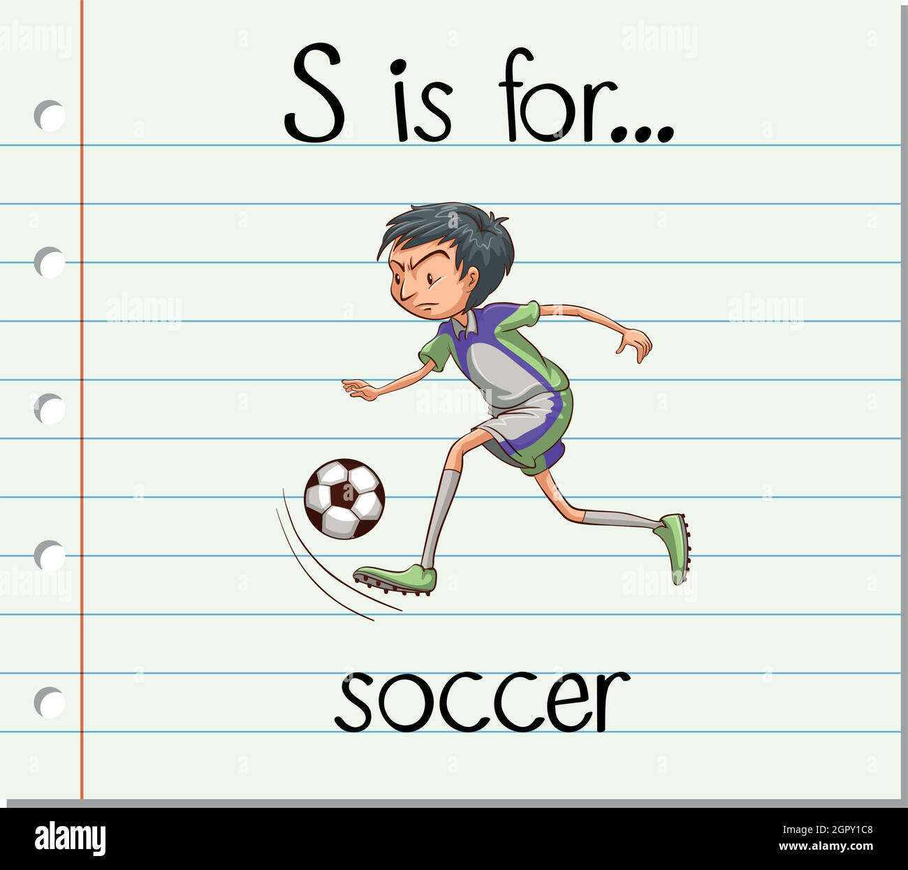 Flashcard letter S is for soccer Stock Vector Image & Art - Alamy