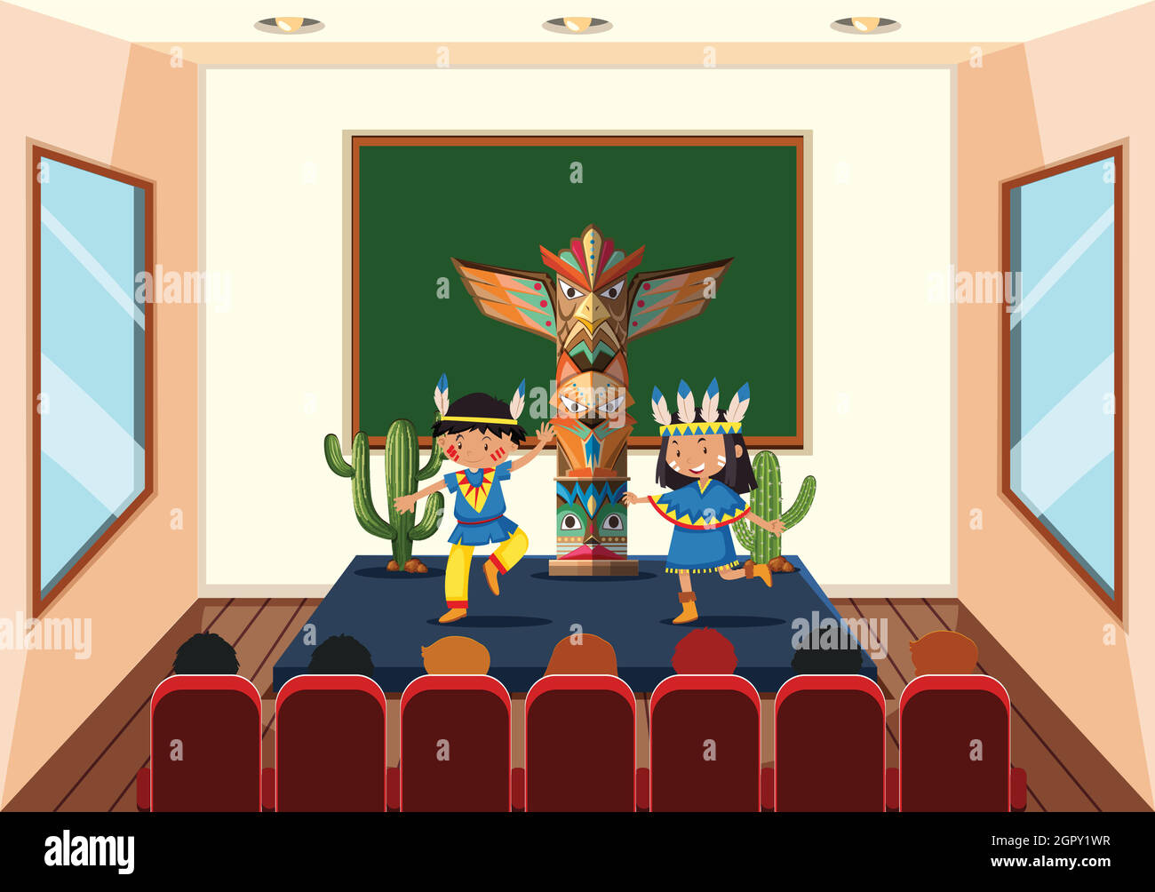 Indian dance girl stage Stock Vector Images - Alamy