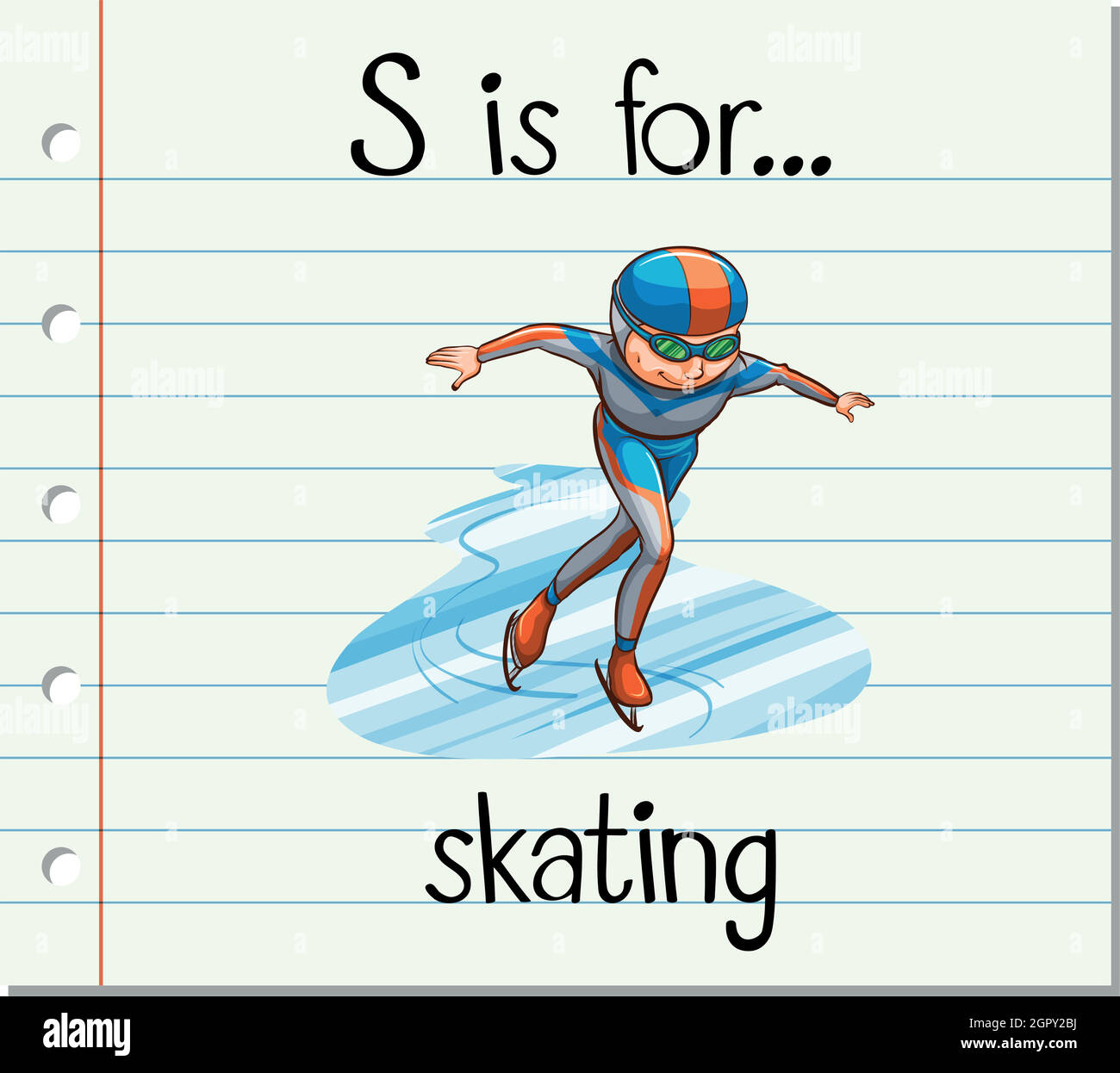 Flashcard letter S is for skating Stock Vector Image & Art - Alamy