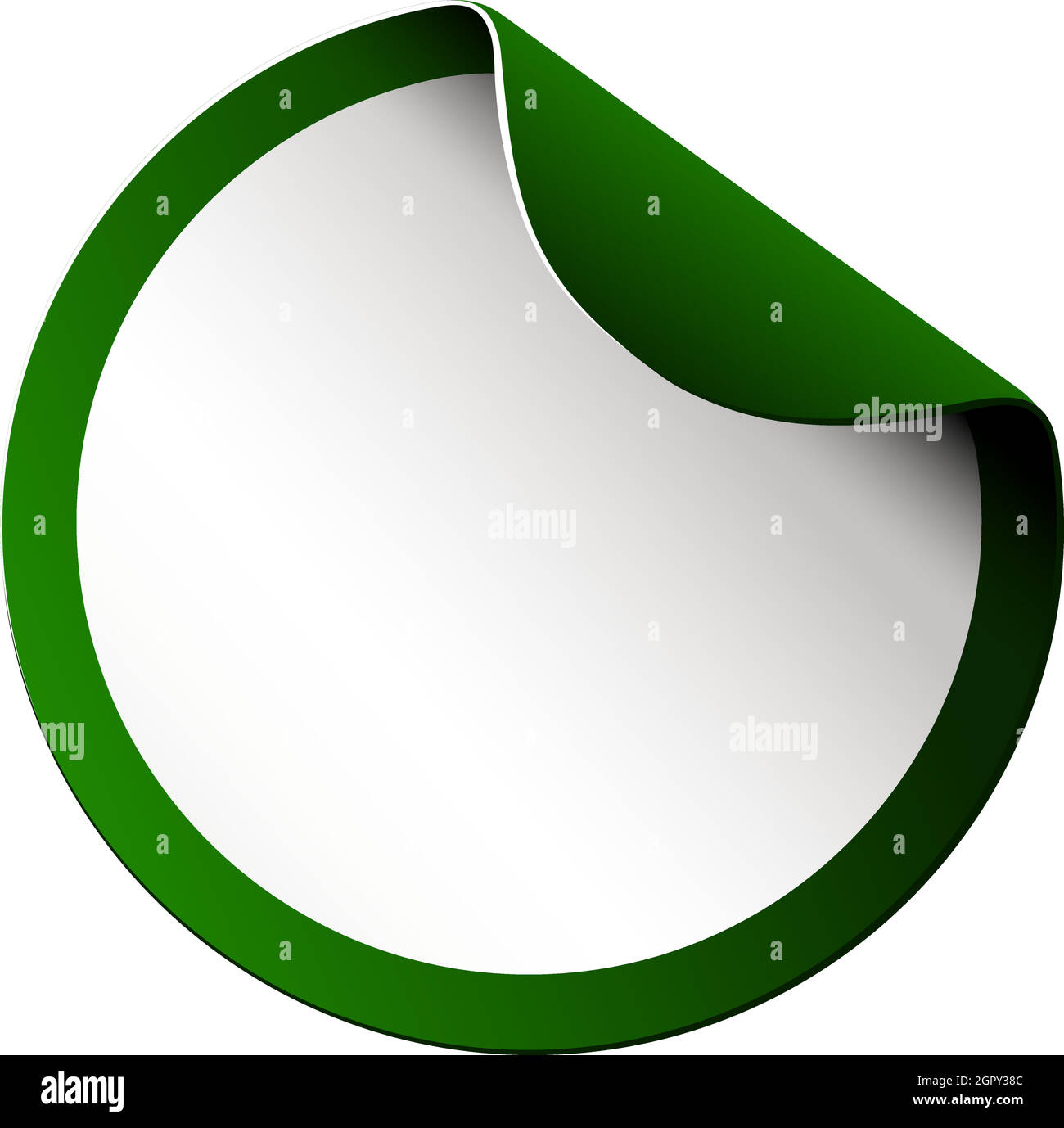 Green circle border sticker Stock Vector Image & Art - Alamy