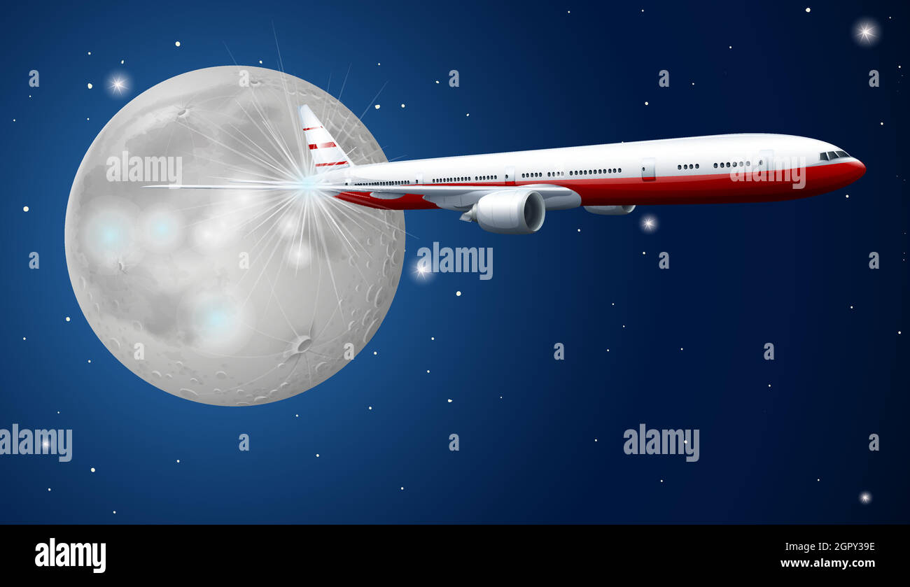 Plane night sky Stock Vector Images - Alamy