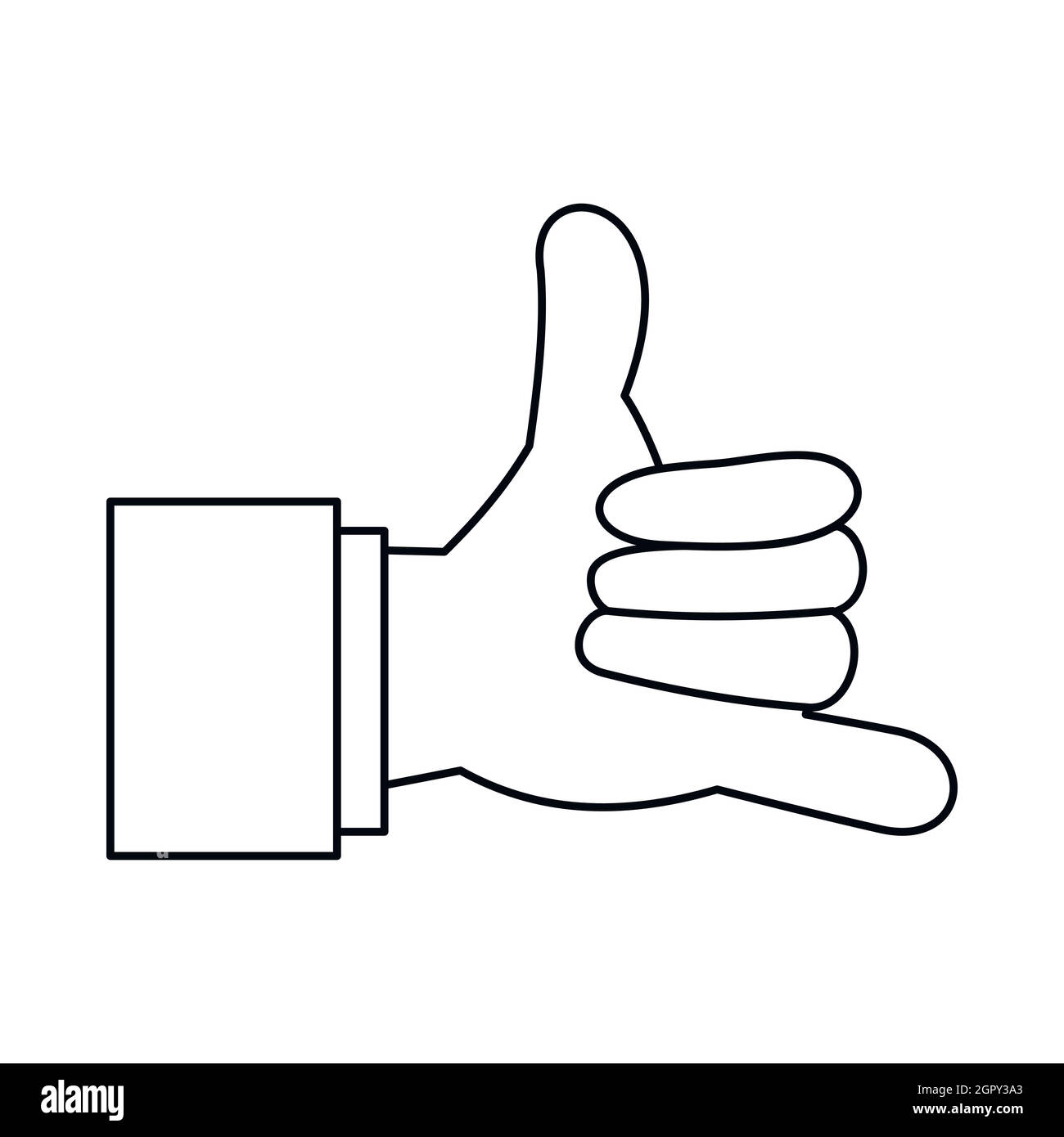One gesture hand line Stock Vector Images - Alamy