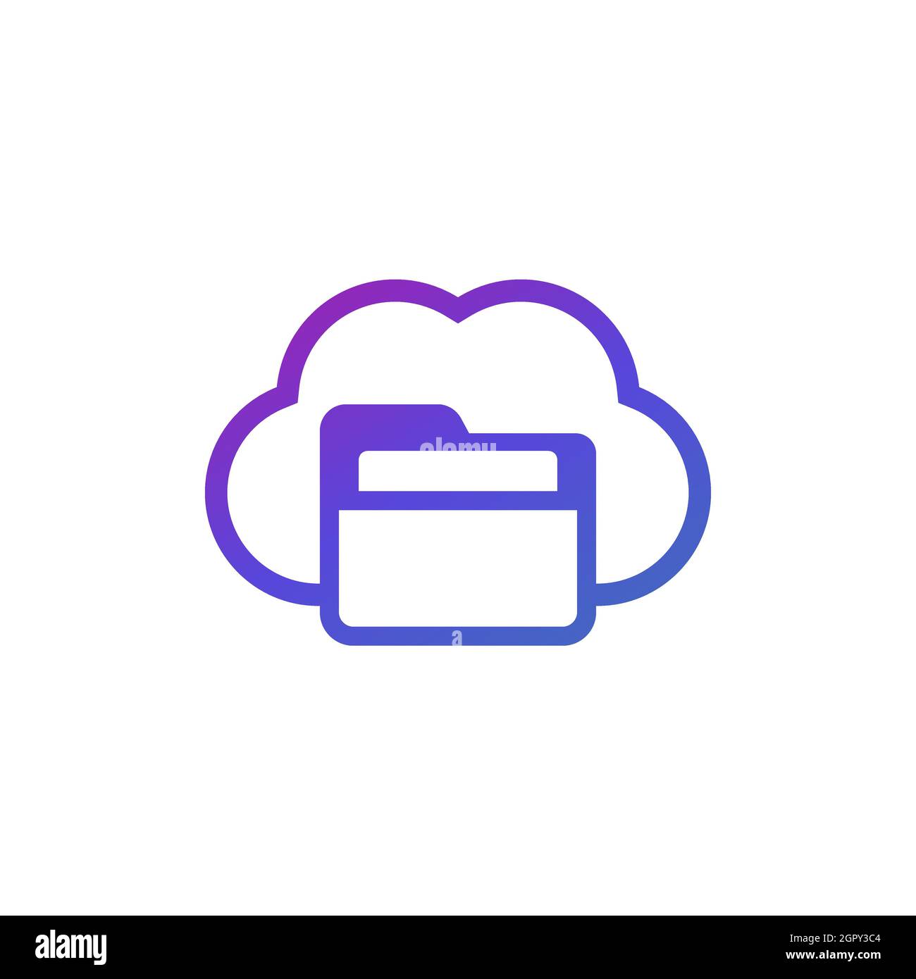 cloud folder icon for web and apps Stock Vector Image & Art - Alamy