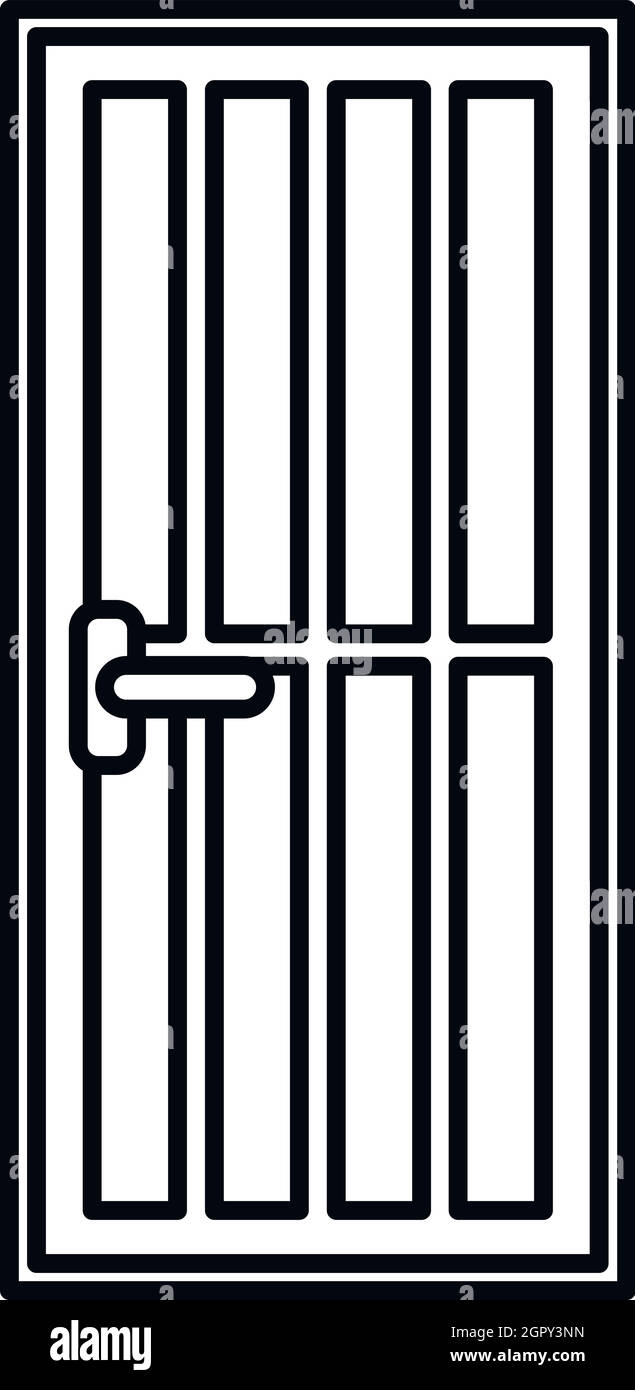 Steel door icon, outline style Stock Vector Image & Art - Alamy