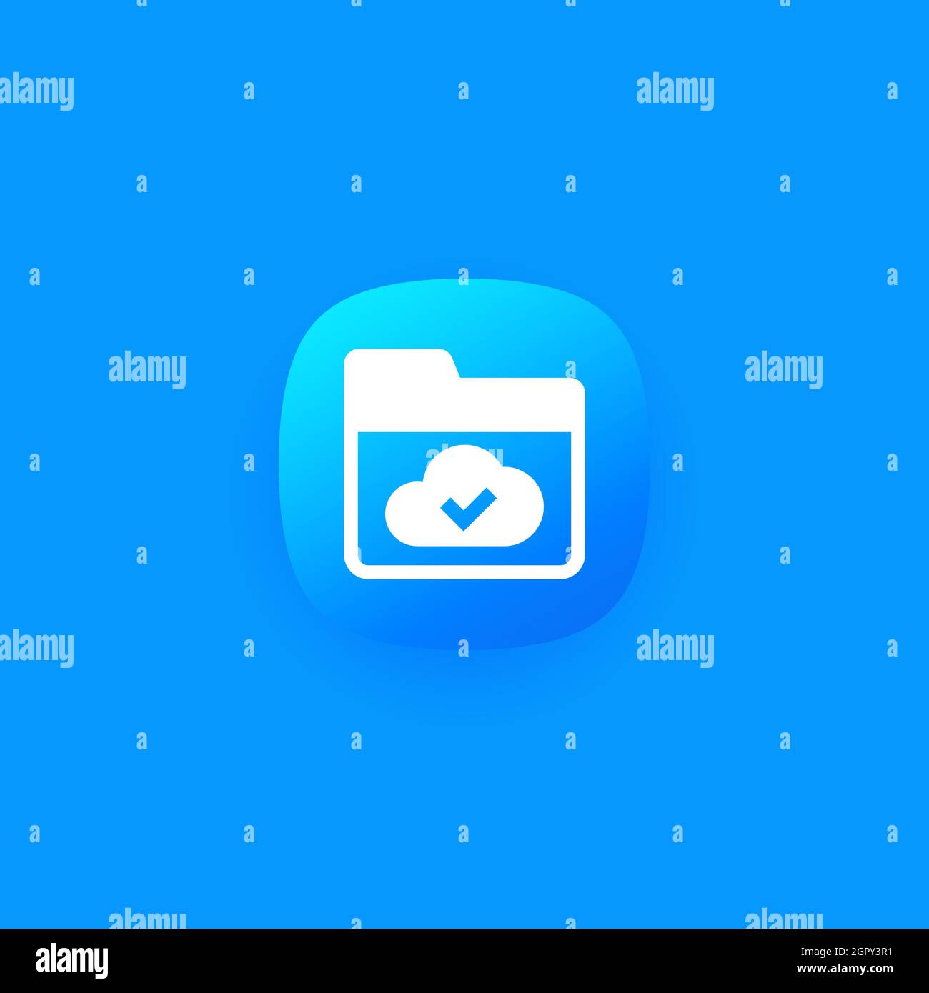 cloud folder icon for apps and web Stock Vector Image & Art - Alamy