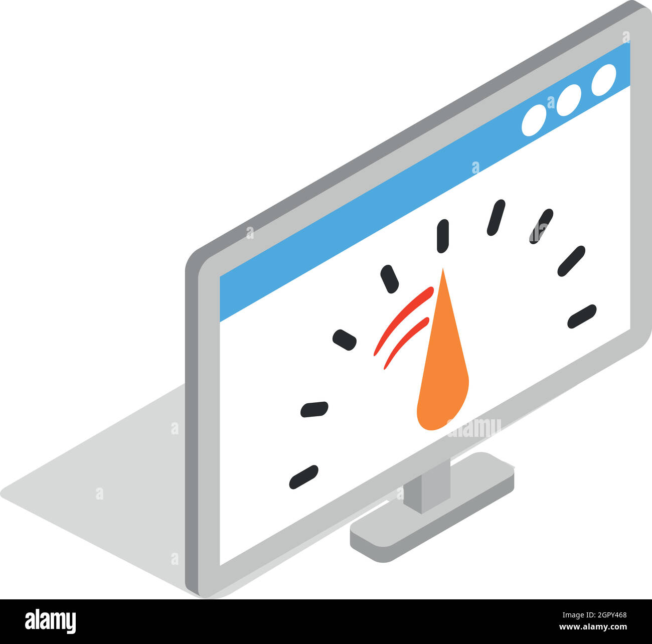 Computer monitor with speed test icon Stock Vector Image & Art - Alamy