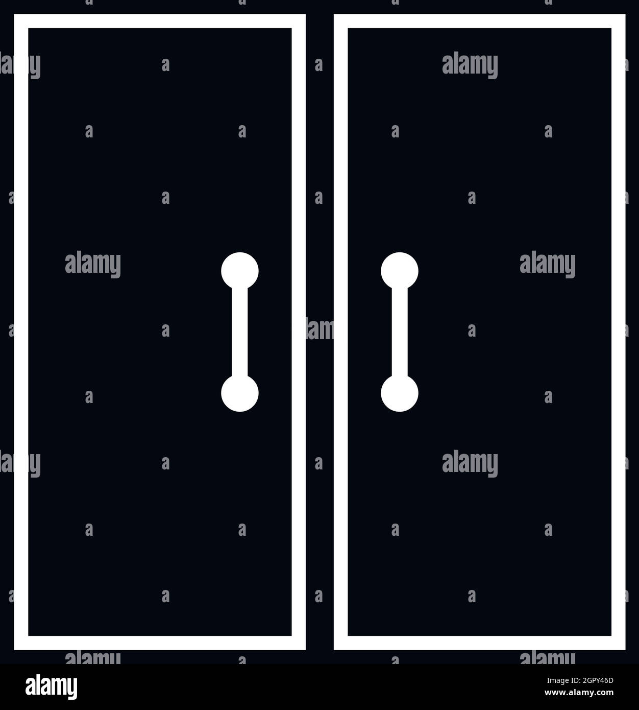 Two glass doors icon, simple style Stock Vector Image & Art - Alamy