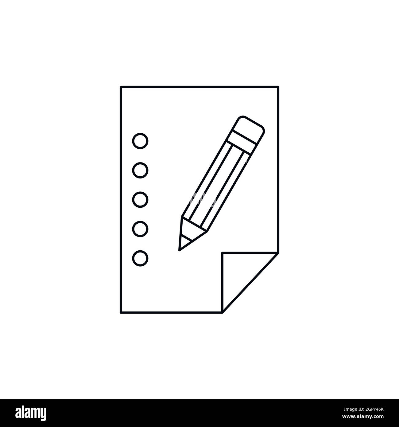 Spiral notepad paper sheet hi-res stock photography and images - Alamy